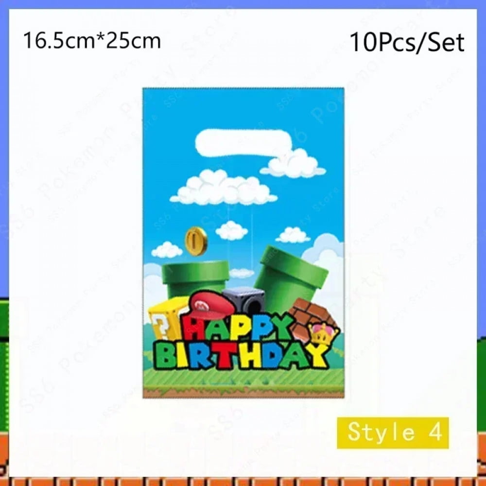 Super Mario Bros Birthday Decoration Party Supplies Tablecloth Baby ...