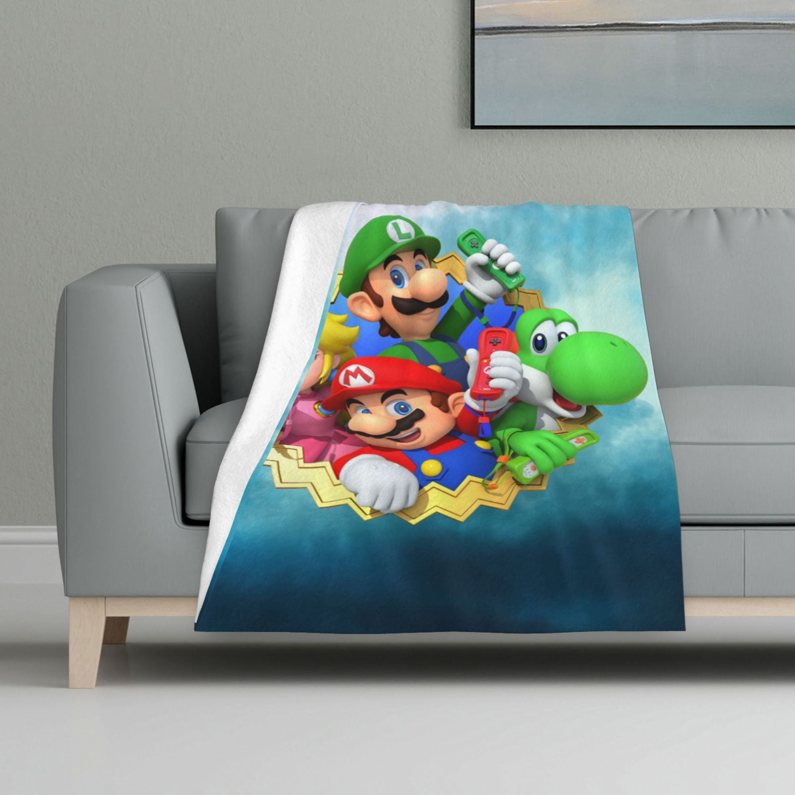 Super Mario Bros Blanket Cozy Ultra-Soft Micro Fleece Throw Blanket ...