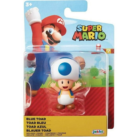 World of Nintendo Action Collectibles: Pose-able Super Mario Blue Toad ...