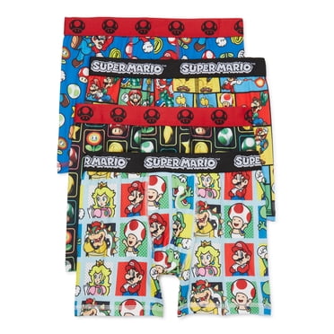 Nintendo Boys Super Mario Kart Boxer Briefs Underwear, 4-Pack, Sizes XS ...