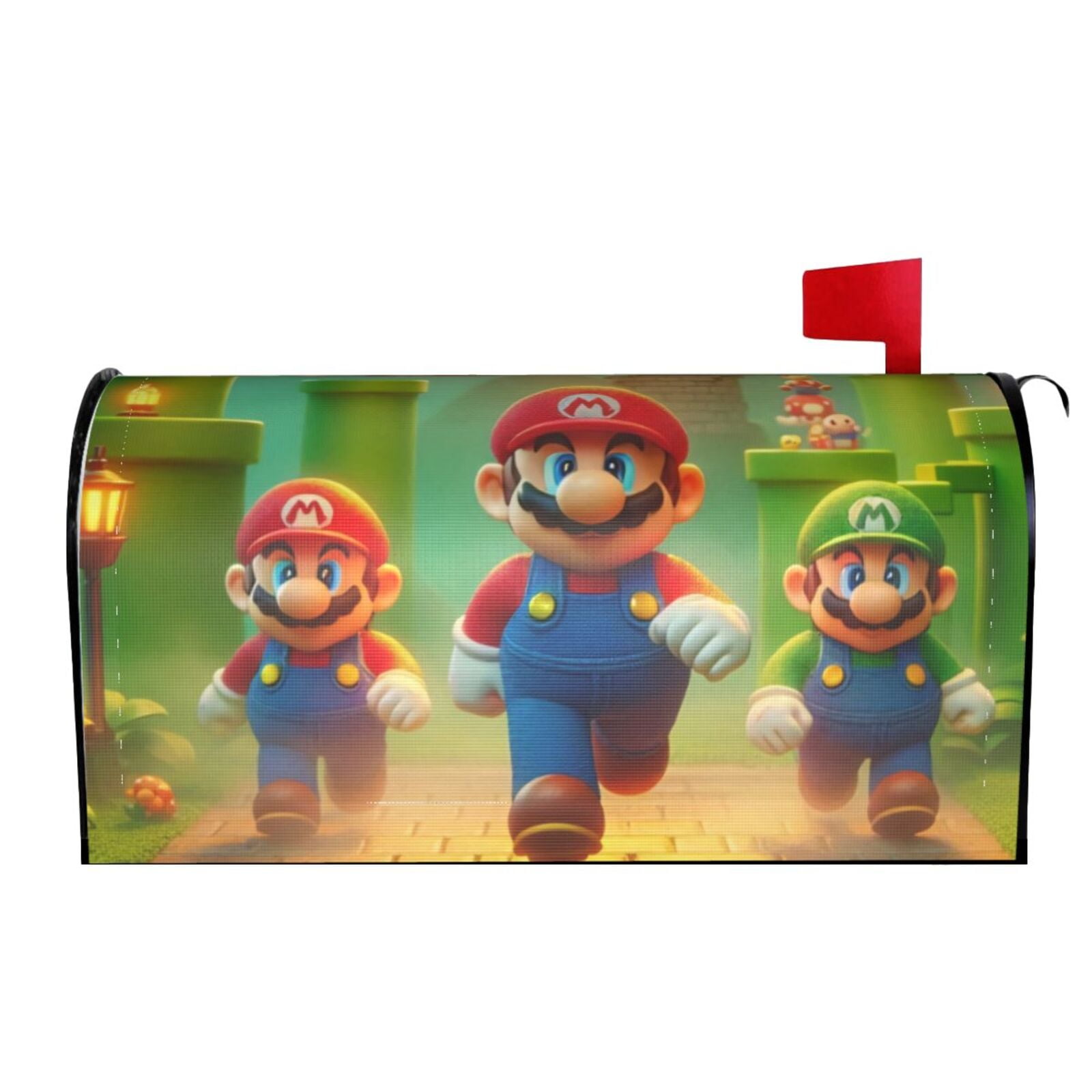 Super Mario Bros Cartoon Character Mailbox Cover Magnetic Standard Size ...
