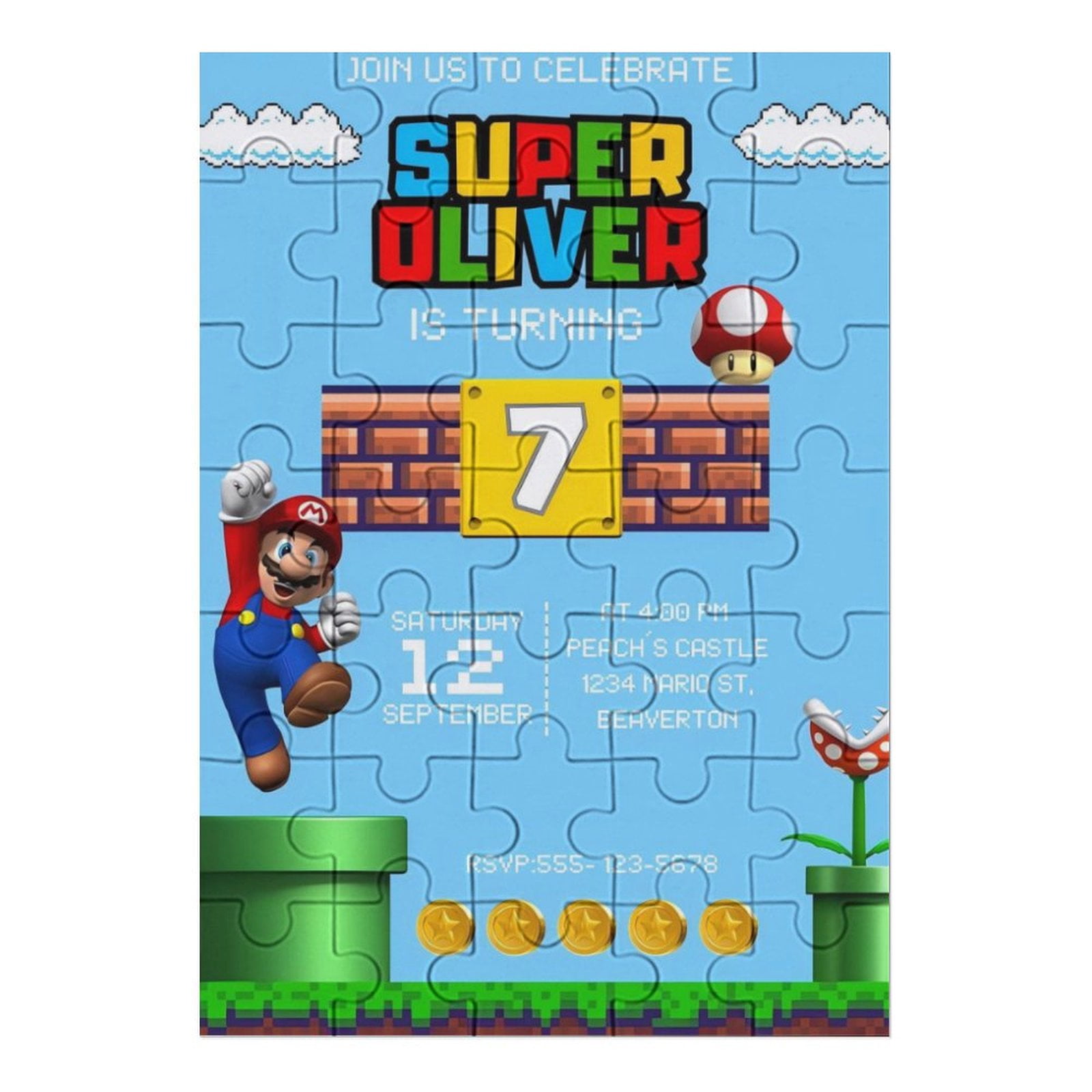 Super Mario Bros Cartoon Toy Puzzles Birthday Gifts for Children ...
