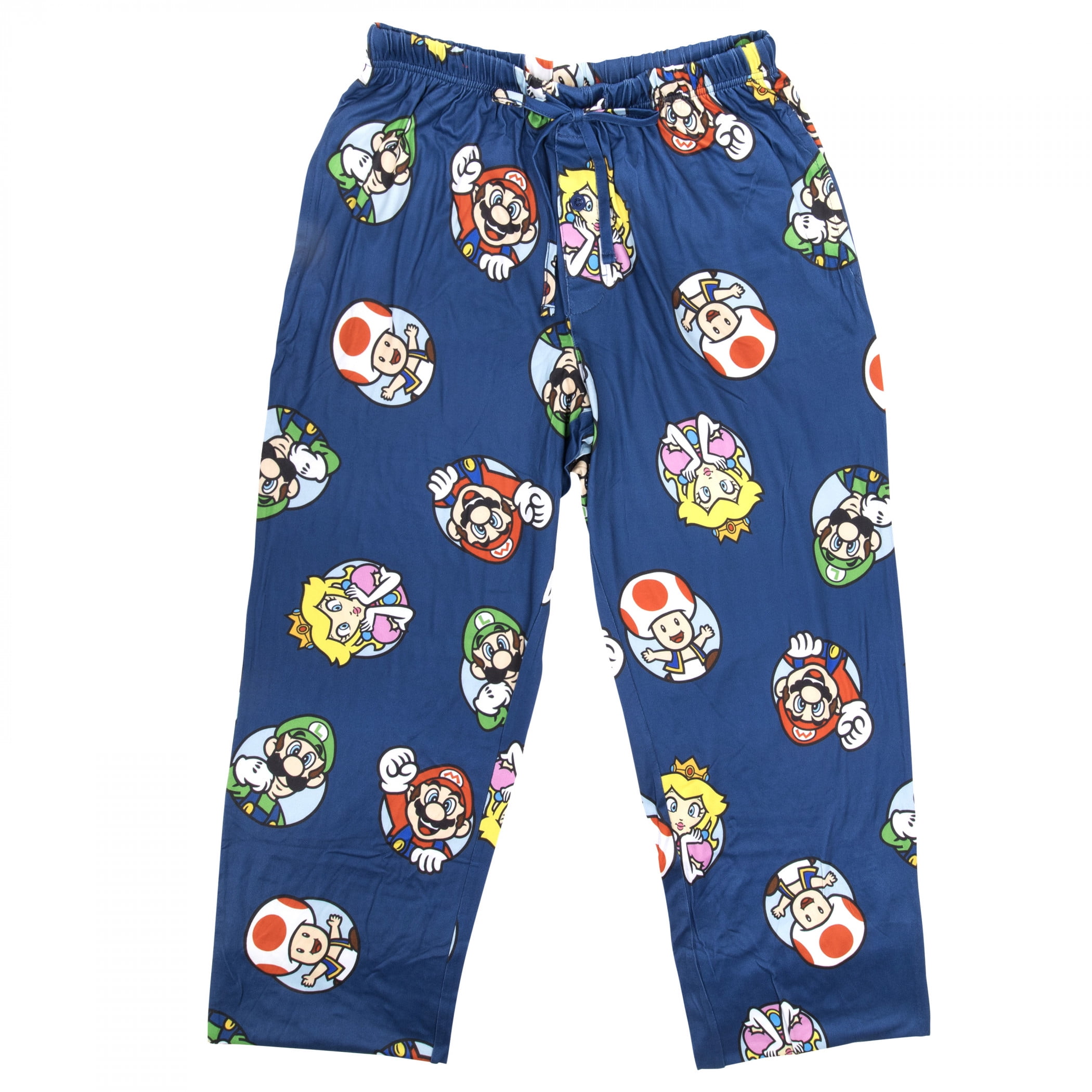 Super Mario Bros. Character Portraits All Over Print Sleep Pants-Large ...