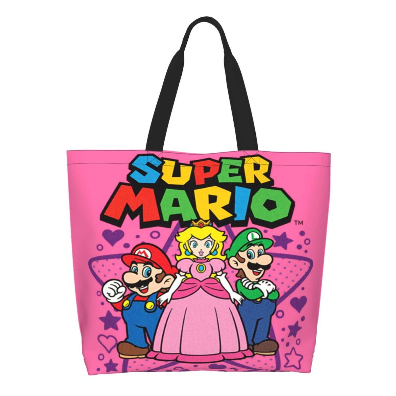 Super-Mario Bros Characters Logo Large Tote Bag For Women,Travel ...