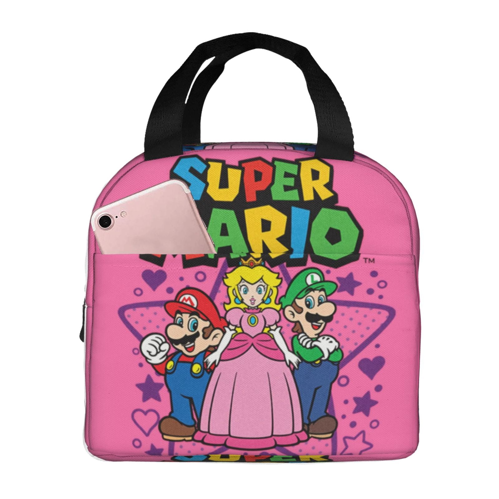 Super Mario Bros Characters Logo Lunch Box for Men/Women,Insulated ...