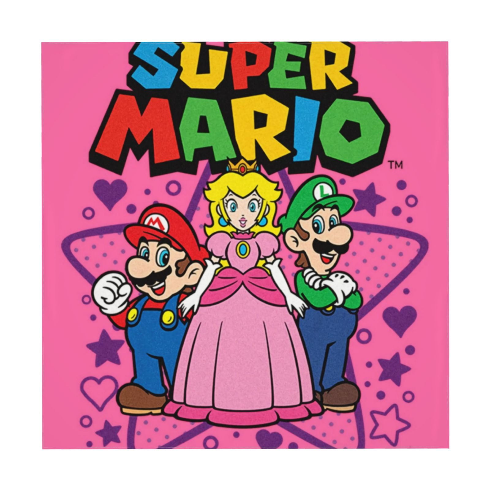 Super Mario Bros Characters Logo Square Tablecloth, Table Cloth For ...