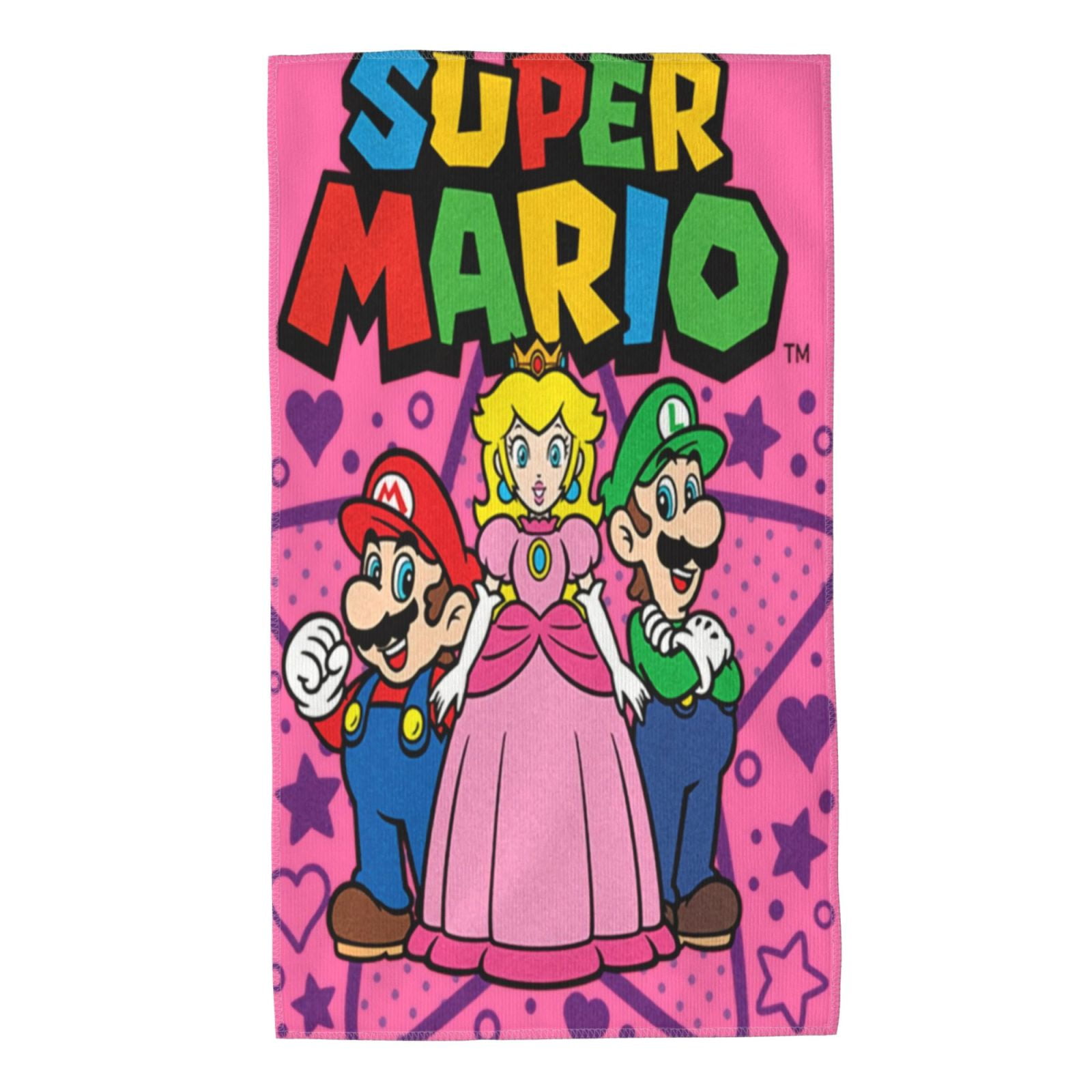 Super-Mario Bros Characters Logo Towels,Hand Towels,Bathroom Towel ...