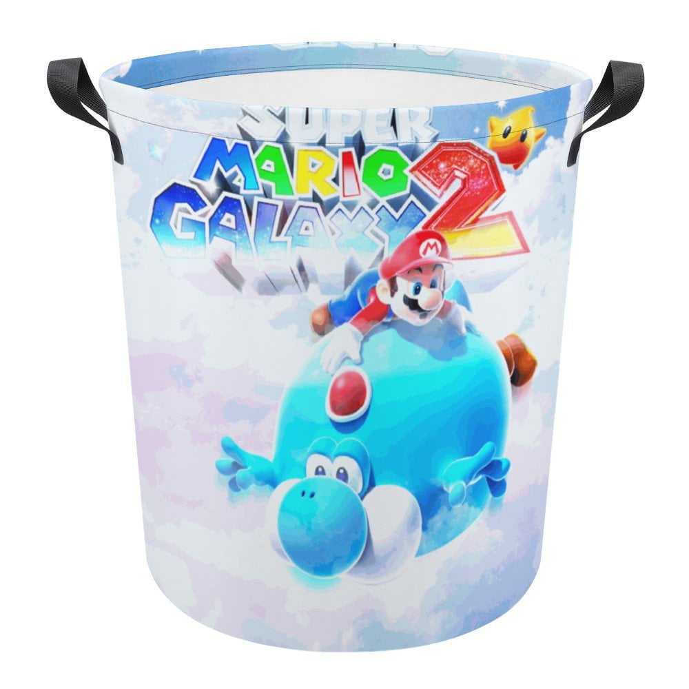 Super Mario Bros Circular Laundry Hamper Foldable Large Storage Baskets ...