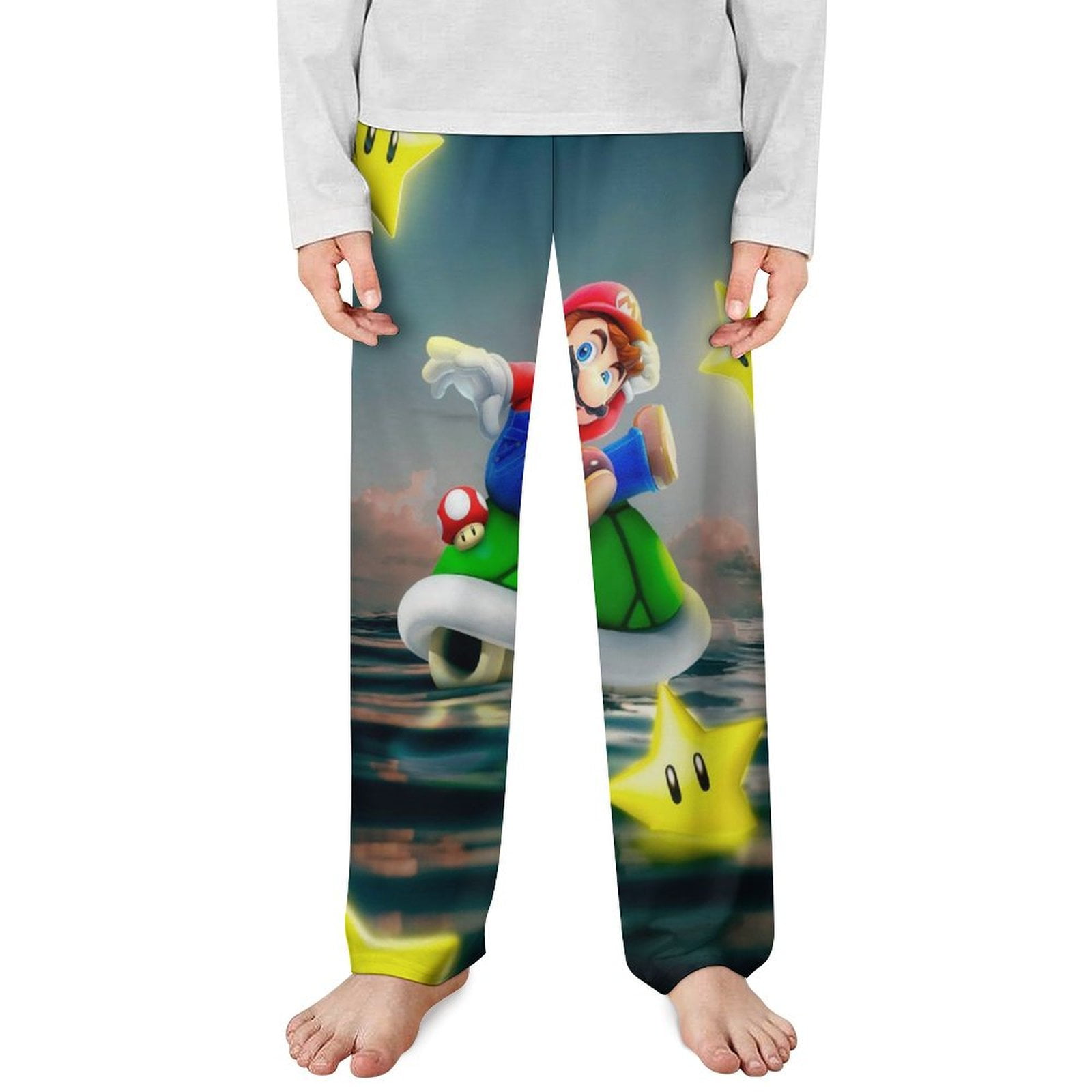 Super Mario Bros Comfy Pajamas For Kids Cozy Lounge Straight Leg Home ...