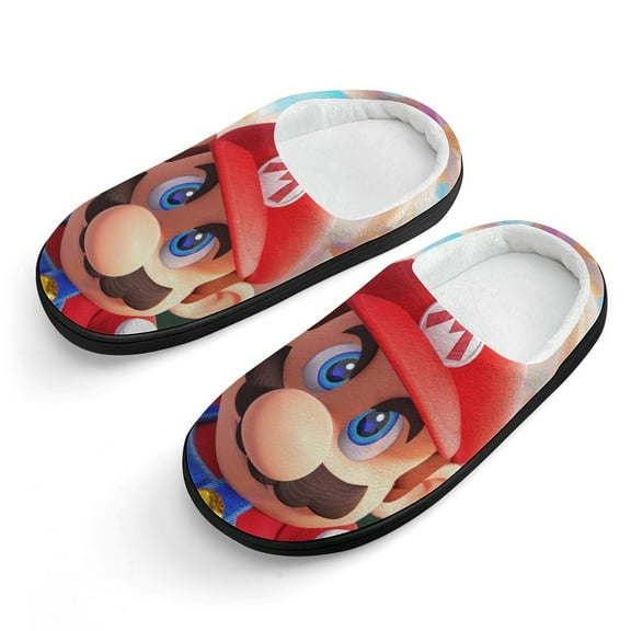 Cute Luigi's Mansion Game Cotton Slippers For Kids Winter Warm Soft ...