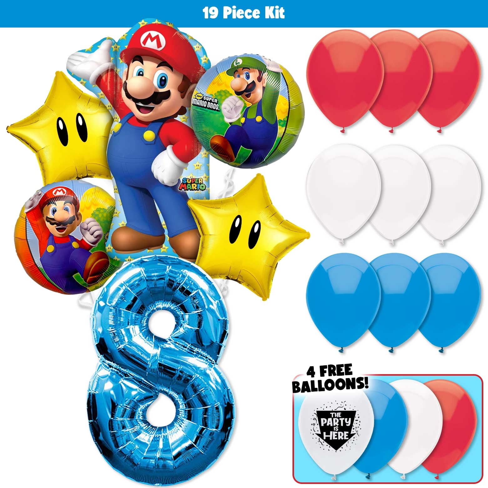Super Mario Bros. Deluxe Balloon Bouquet Kit - Walmart.com