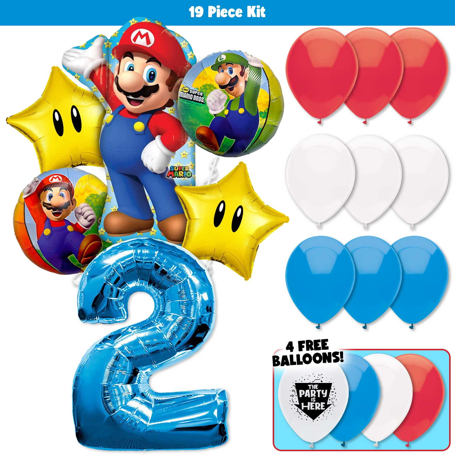 Super Mario Bros. Deluxe Balloon Bouquet Kit - Walmart.com