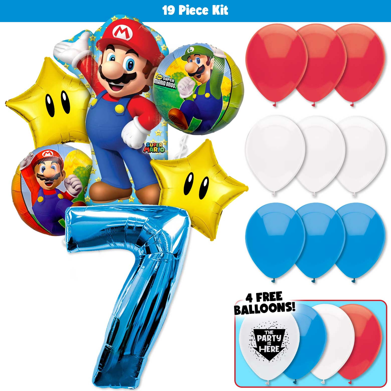Super Mario Bros. Deluxe Balloon Bouquet Kit - Walmart.com