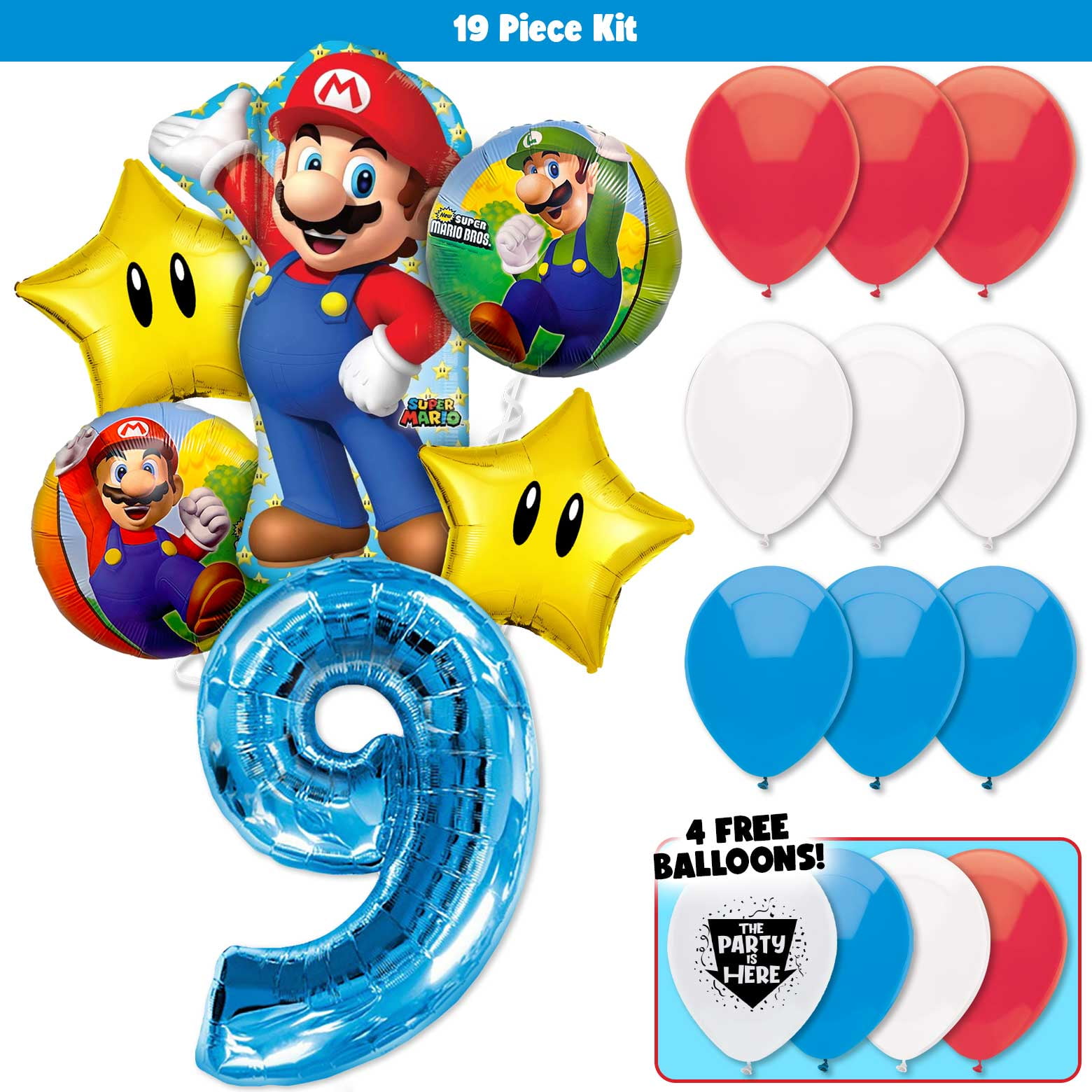 Super Mario Bros. Deluxe Balloon Bouquet Kit - Walmart.com