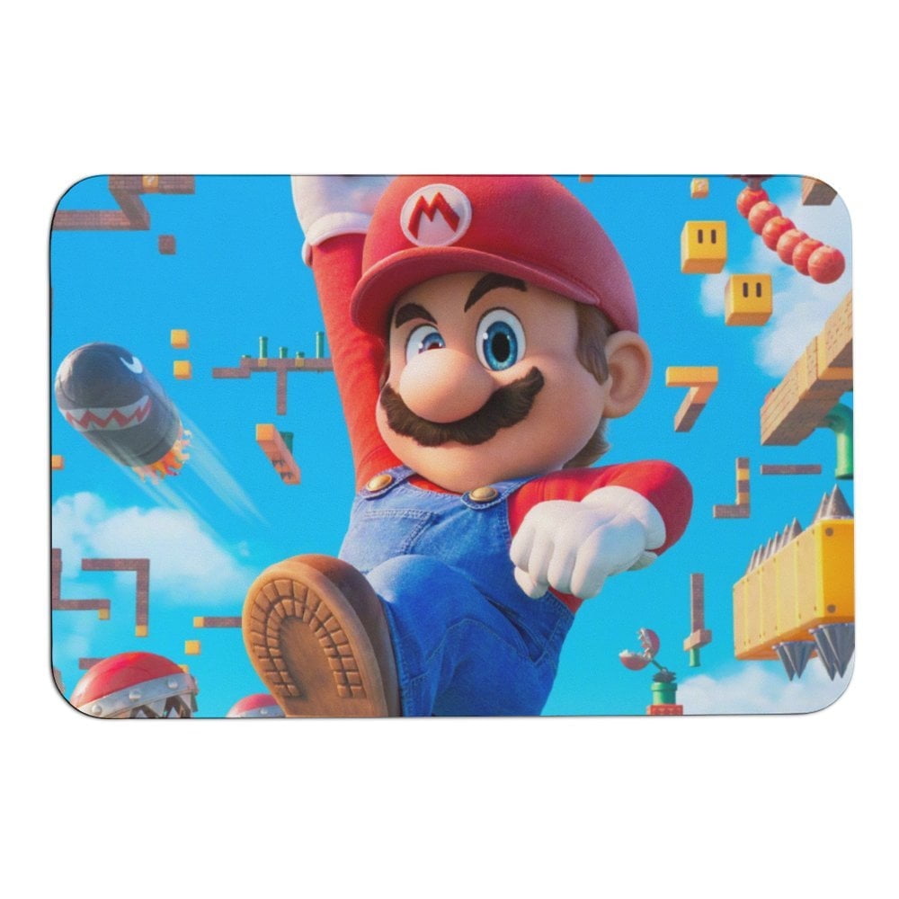 Super Mario Bros Diatom Mud Mat Non Slip Soft Floor Rugs Doormat Super ...