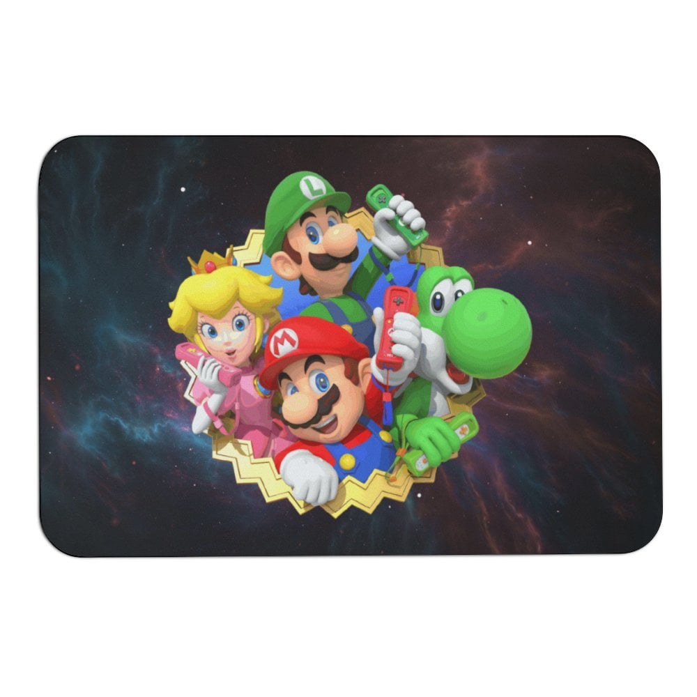 Super Mario Bros Diatom Mud Mat Non Slip Soft Floor Rugs Doormat Super ...