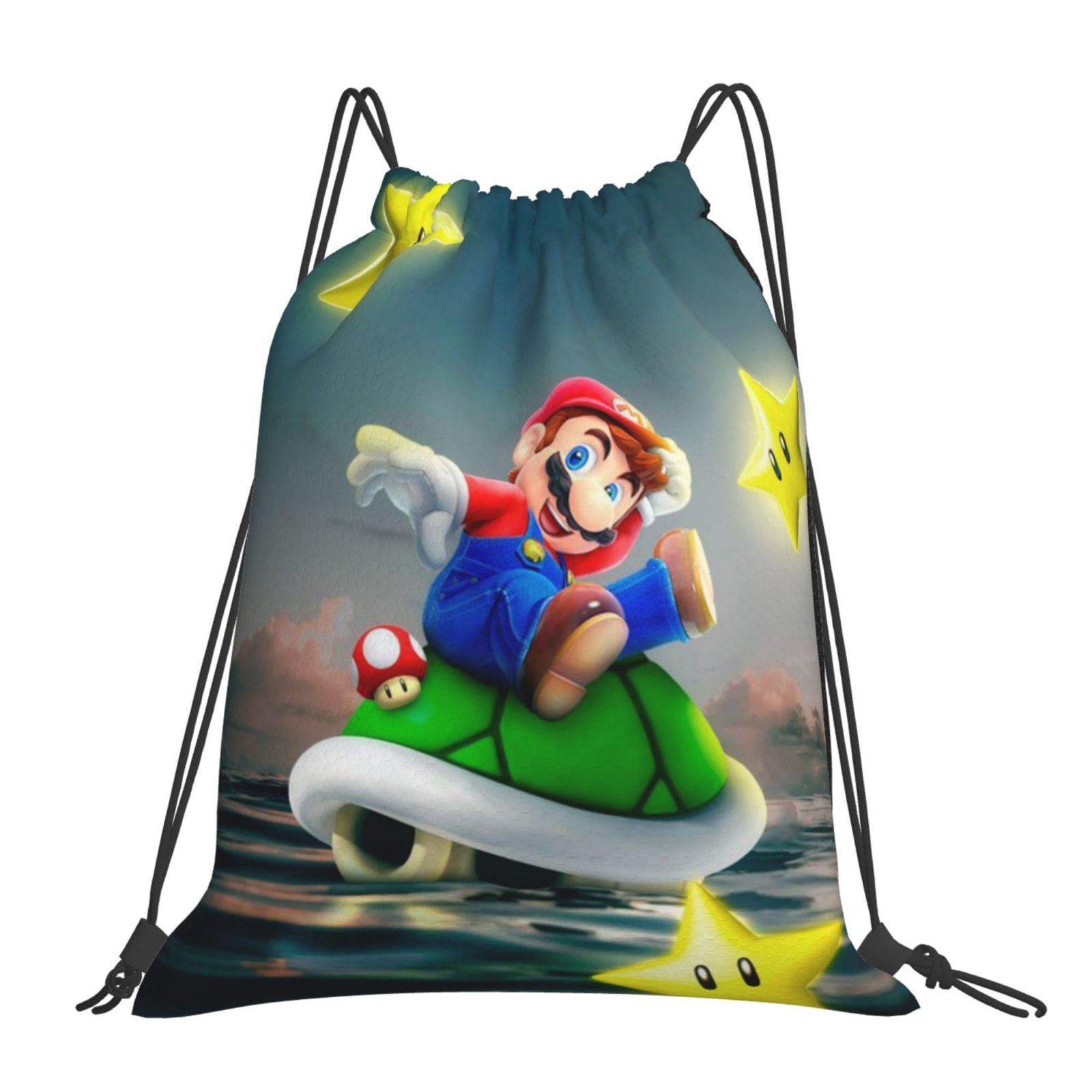 Super Mario Bros Drawstring Bags Gym Sport String Bag Outdoor Portable ...