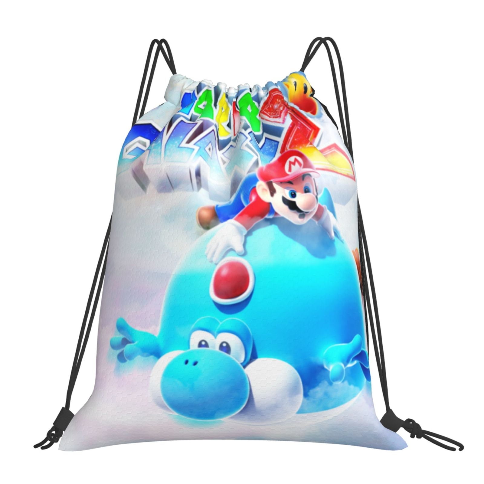 Super Mario Bros Drawstring Bags Gym Sport String Bag Outdoor Portable ...