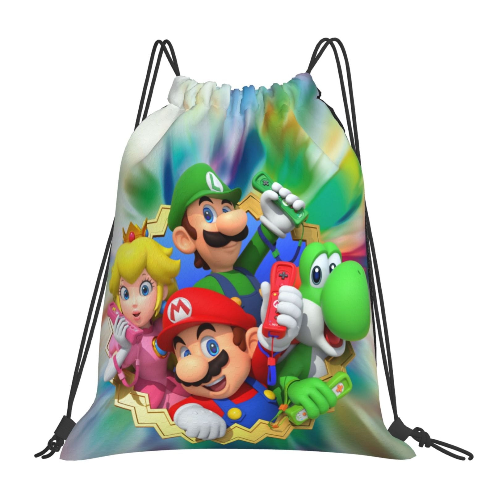 Super Mario Bros Drawstring Bags Gym Sport String Bag Outdoor Portable ...