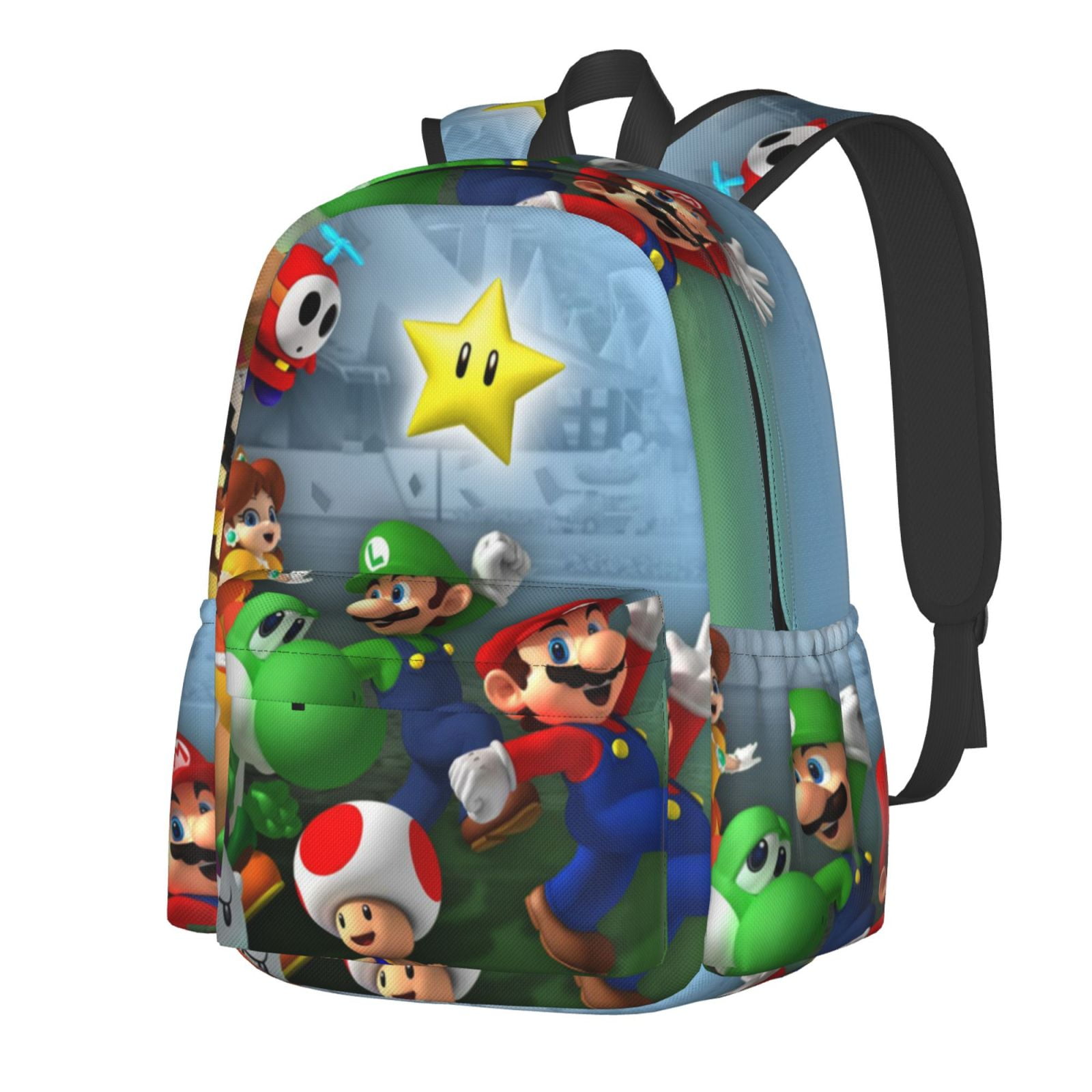 Super Mario Bros Game Backpack Laptop Daypack School Shoulders Knapsack ...