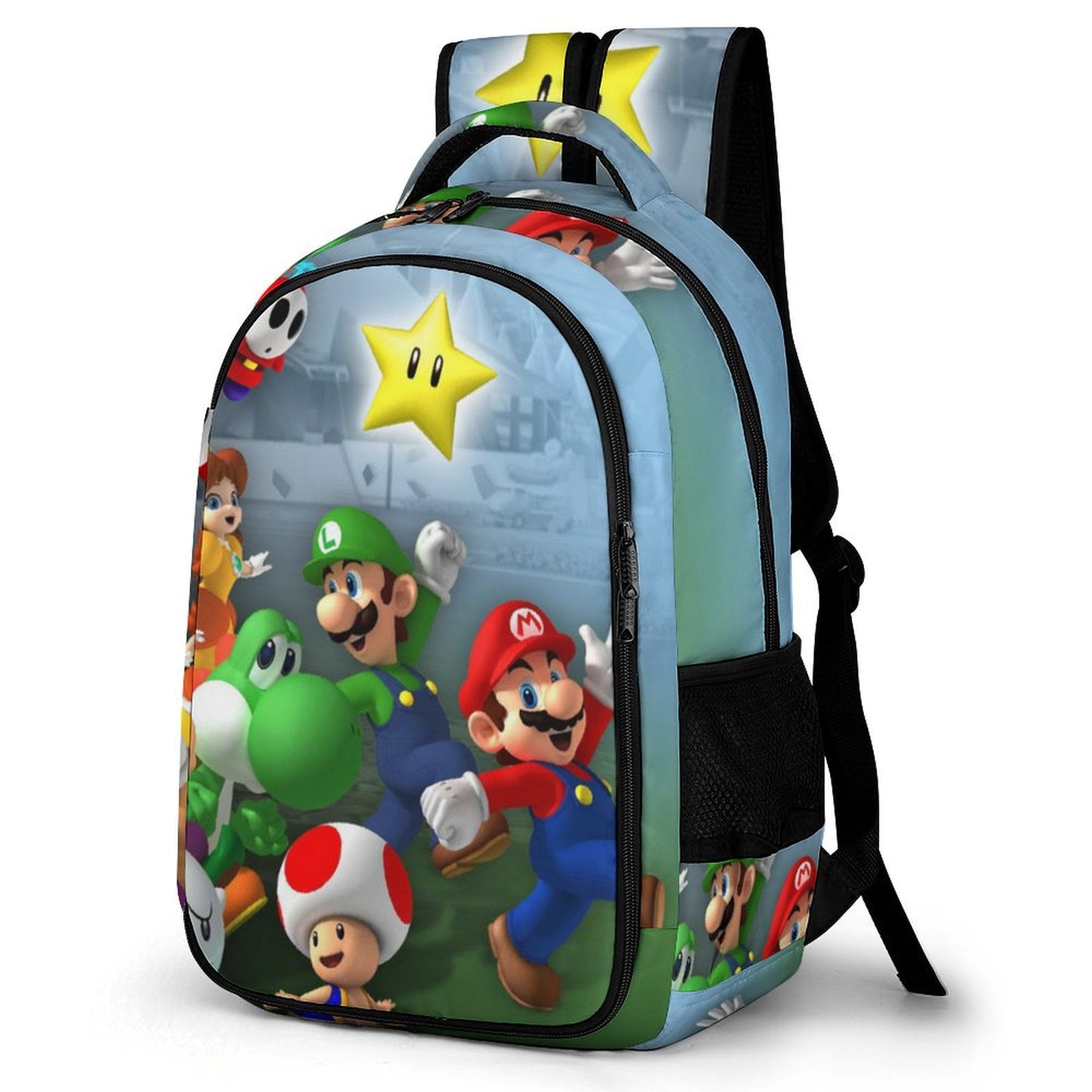 Super Mario Bros Game Backpack Student Schoolbag Large Capacity Daypack ...