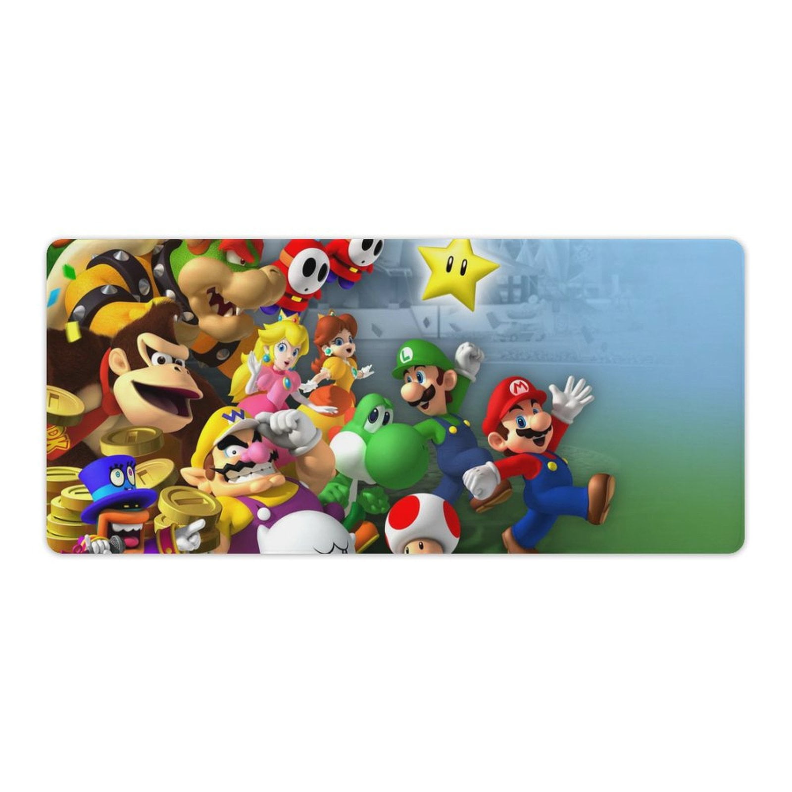 Super Mario Bros Game Extended Gaming Mouse Pad No-sliped Large Desk ...
