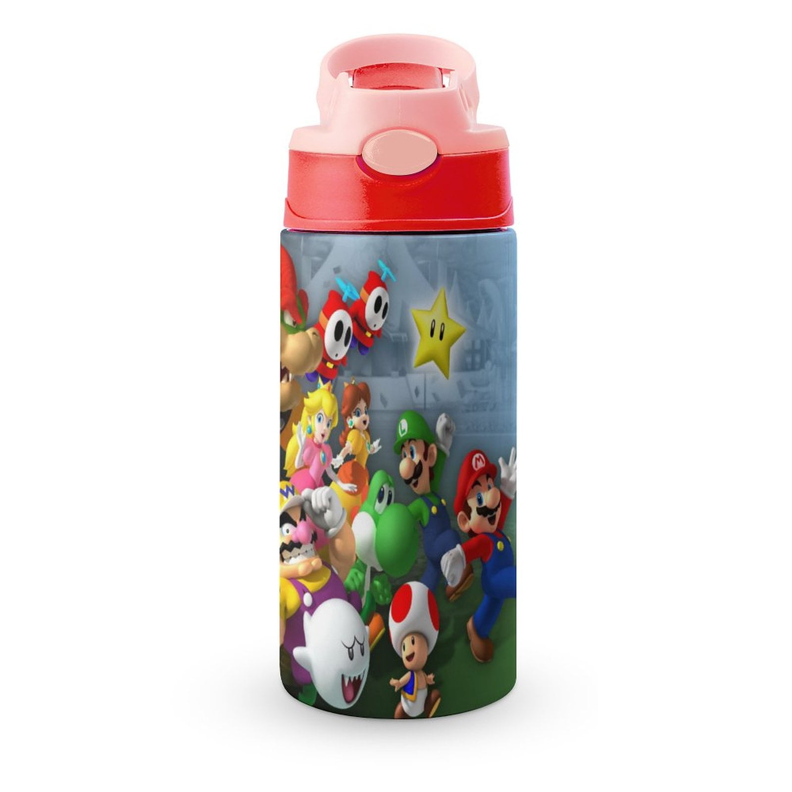 Super Mario Bros Game Kid's Insulated Water Bottle With Straw Vacuum ...