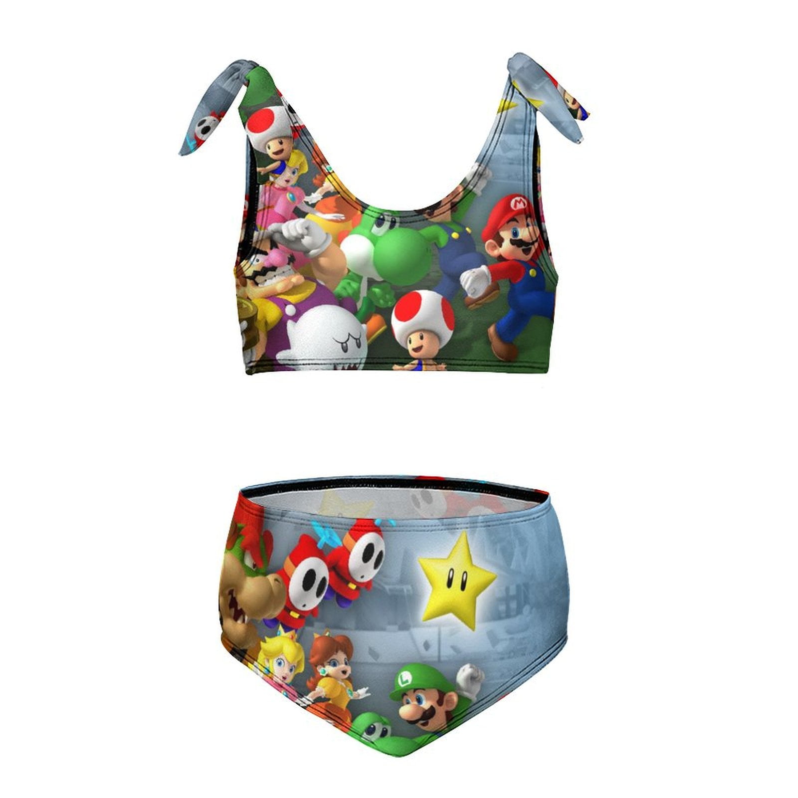 Super Mario Bros Game Kid's Swimwear Two Piece Swimsuit Summer Beach ...