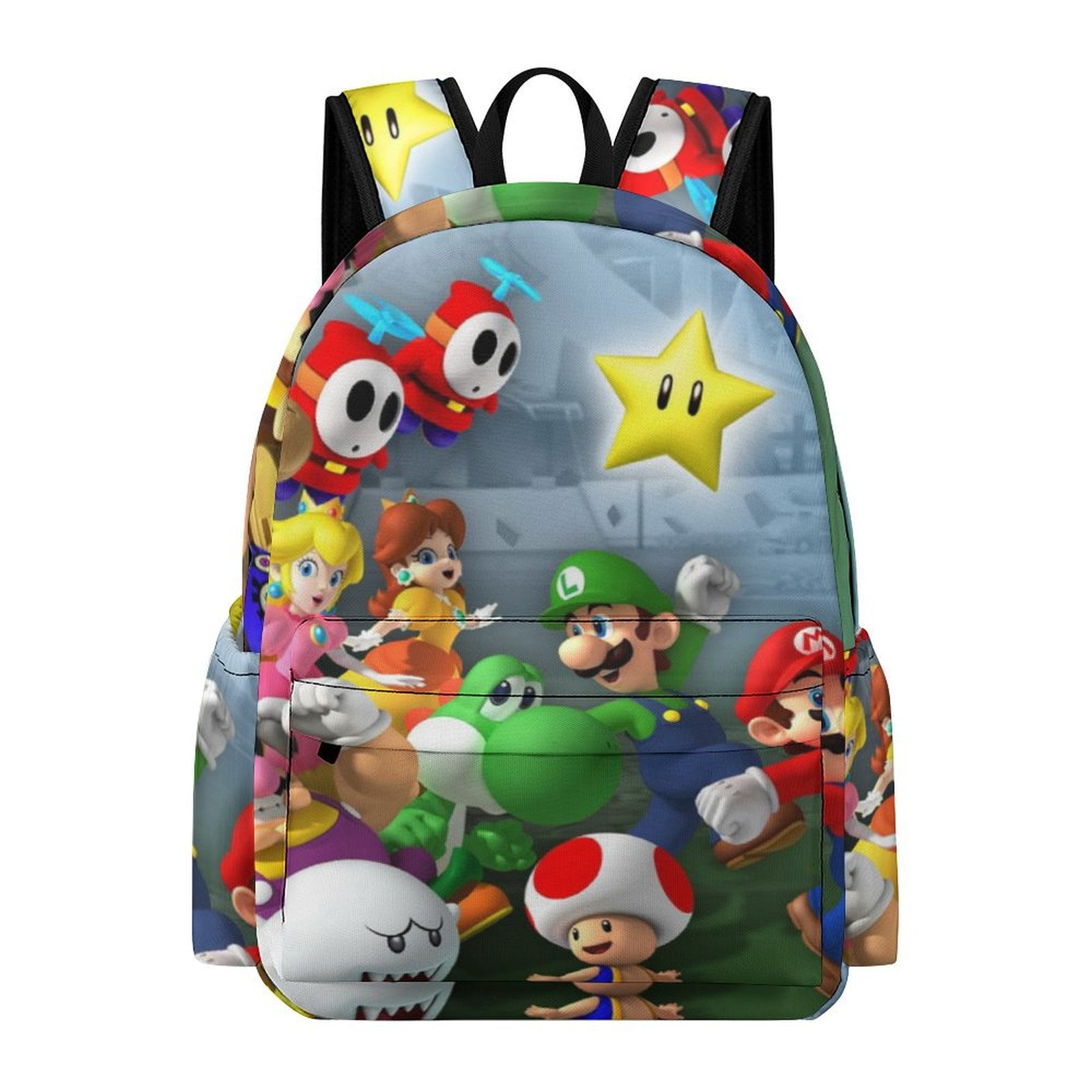 Super Mario Bros Game Laptop Backpack Schoolbag Adjustable Daypack ...