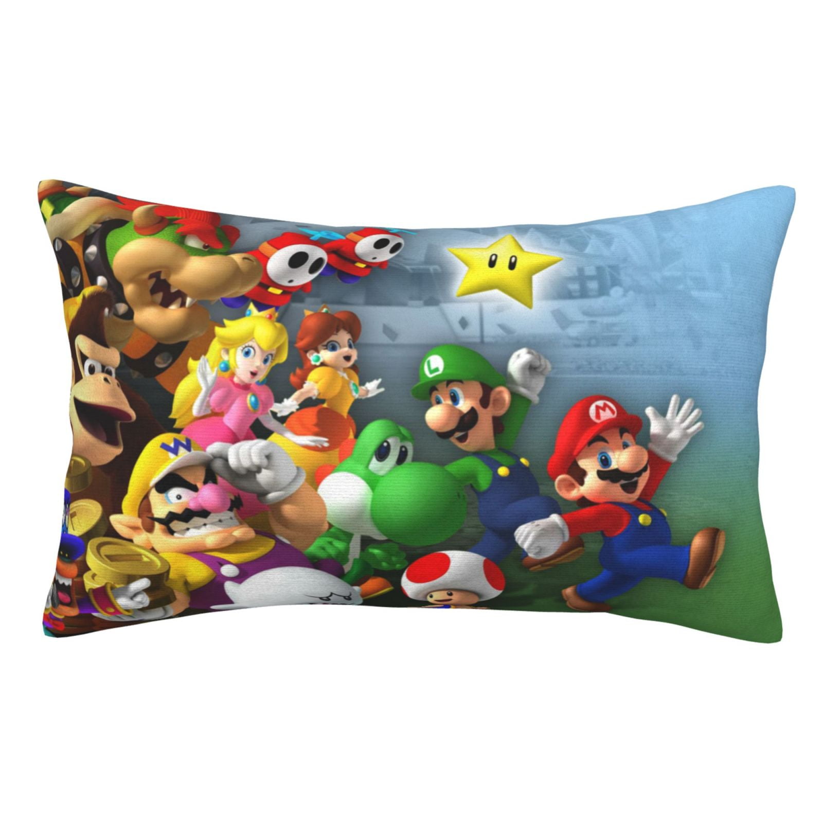 Super Mario Bros Game Pillowcase Decor Cushion Pillow Covers With ...