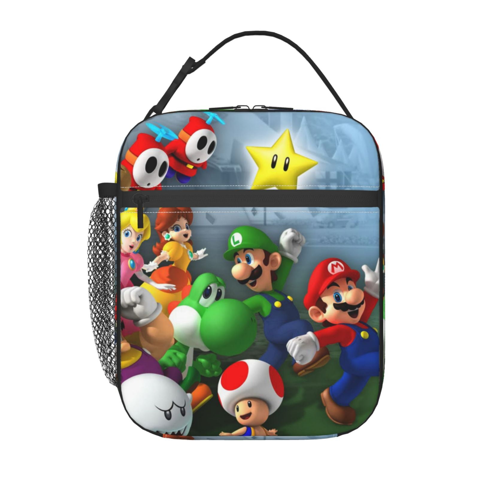 Super Mario Bros Game Portable Insulated Lunch Bag Tote Bento Bag ...