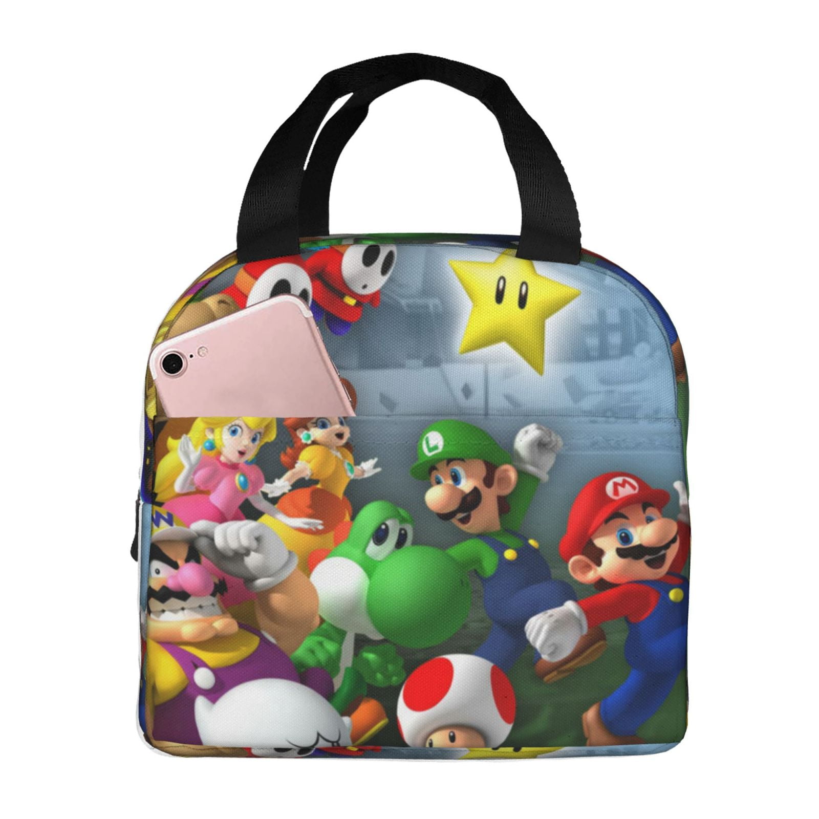 Super Mario Bros Game Portable Lunch Bag Reusable Lunch Box Insulated ...