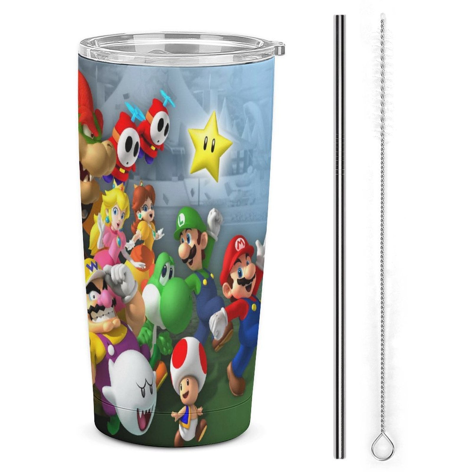 Super Mario Bros Game Stainless Steel Car Cup Daily Thermal Vacuum ...