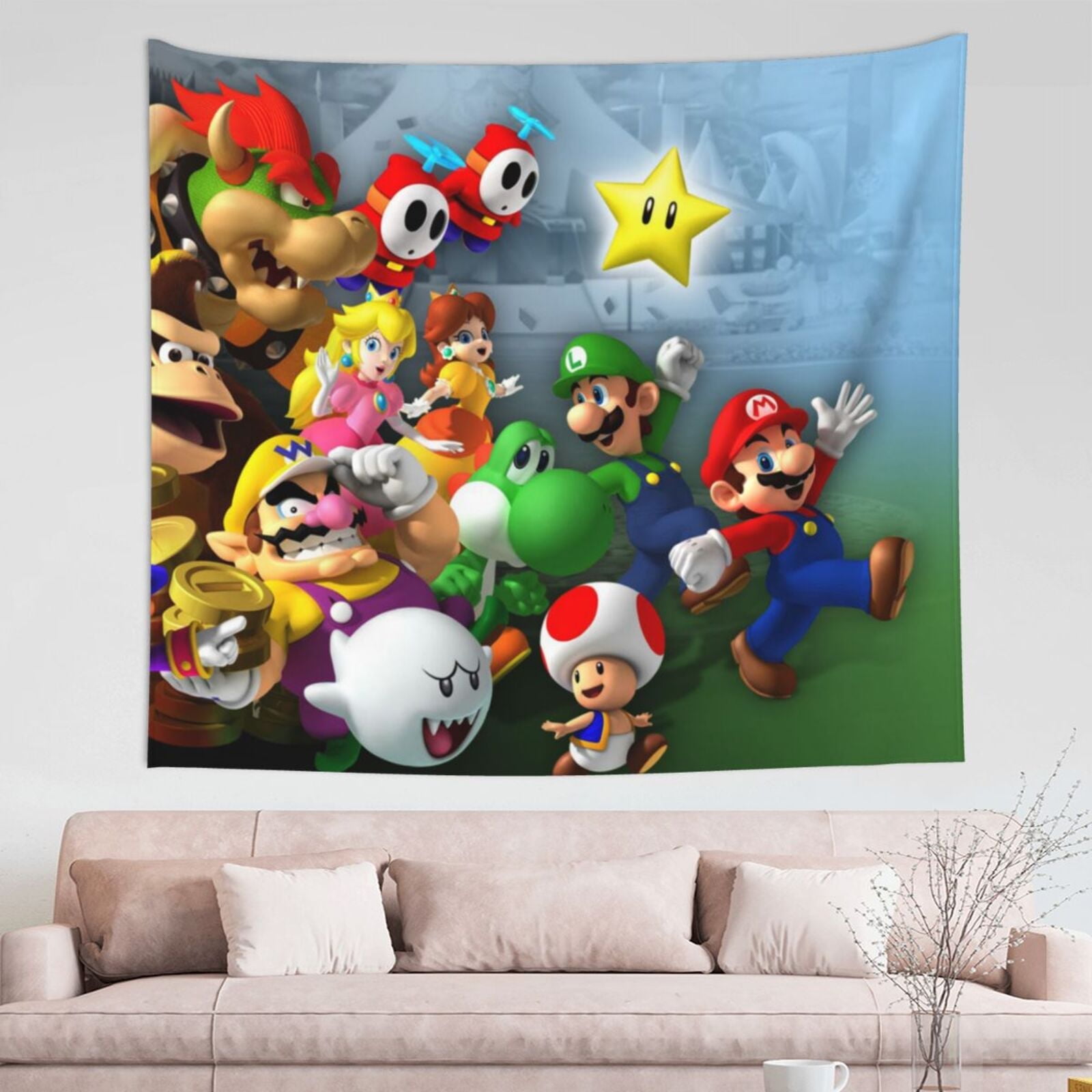 Super Mario Bros Game Tapestry Decor Luxury Wall Hanging Tapestries For ...