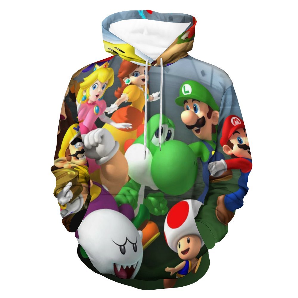 Super Mario Bros Game Unisex Hoodies Sweatshirts Daily Casual Pullover ...