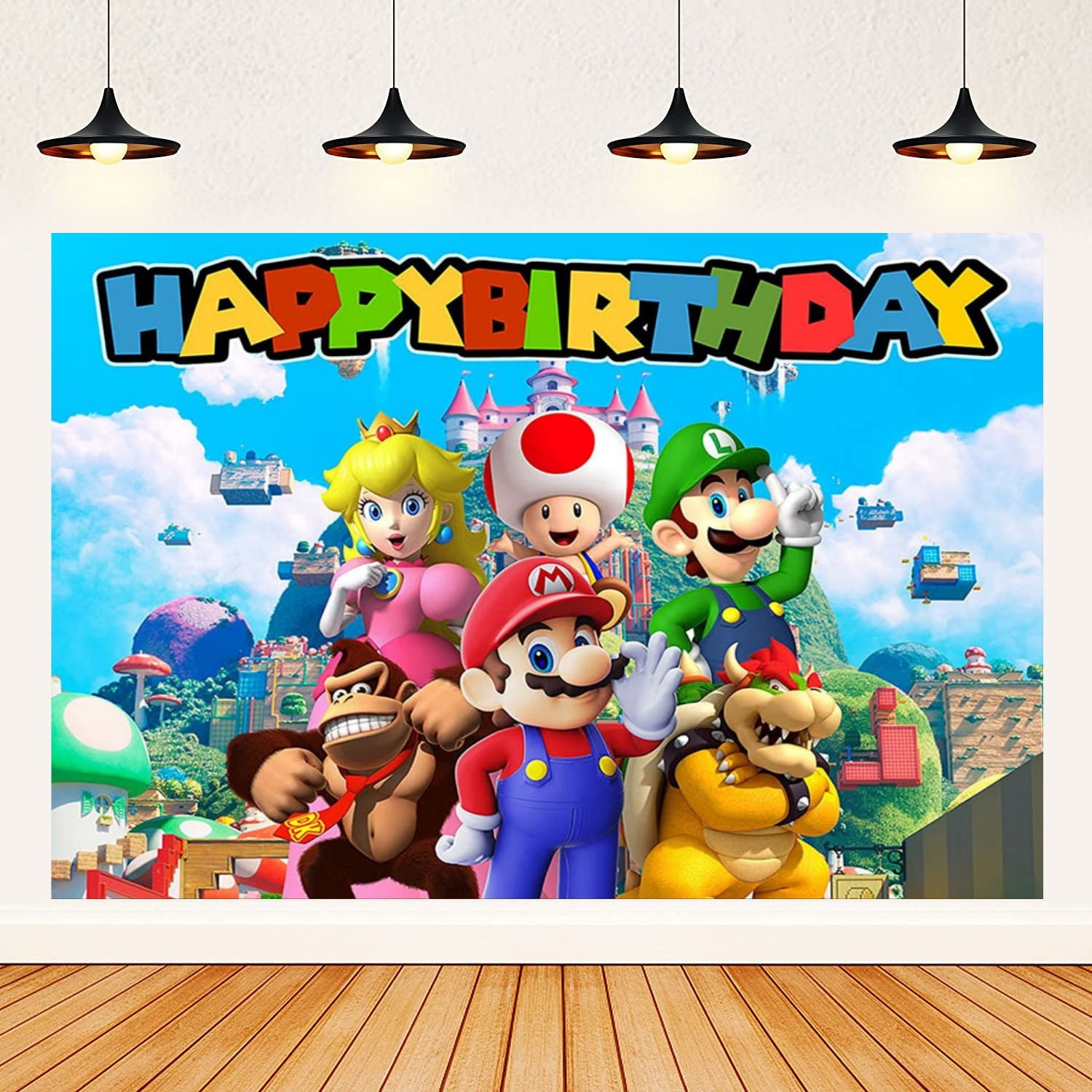 Happy Birthday Mario Bros Banner