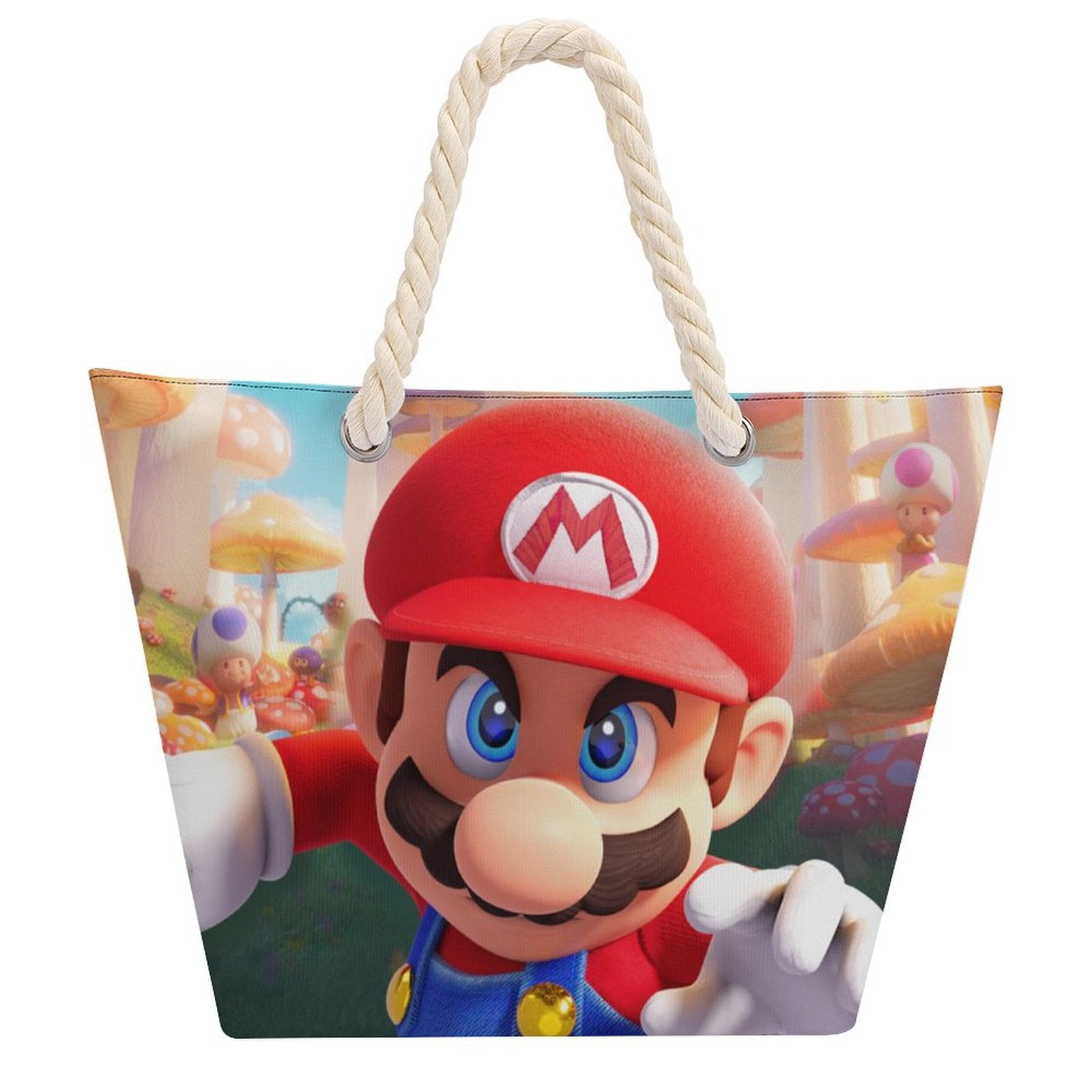 Super Mario Bros. Hemp Rope Tote Bag Fashion Travel Shopping School ...