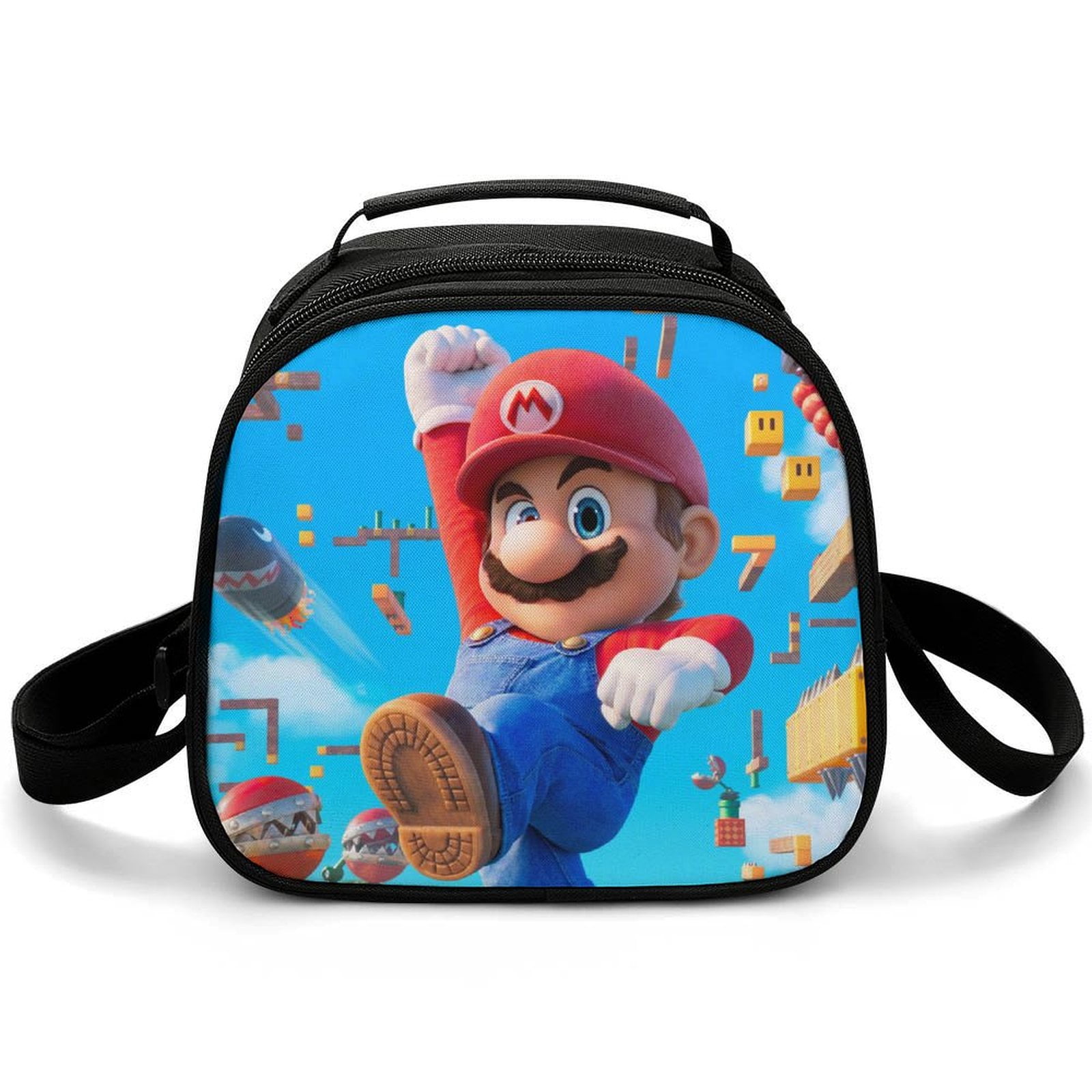 Super Mario Bros Insulated Lunch Bag Portable Lunch Box Reusable Therma ...