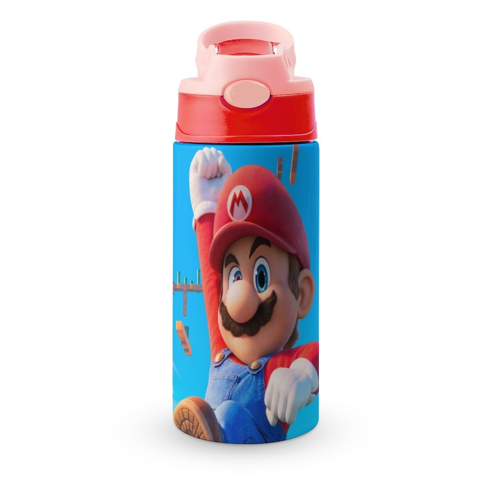 Super Mario Bros Kid's Insulated Water Bottle With Straw Vacuum ...
