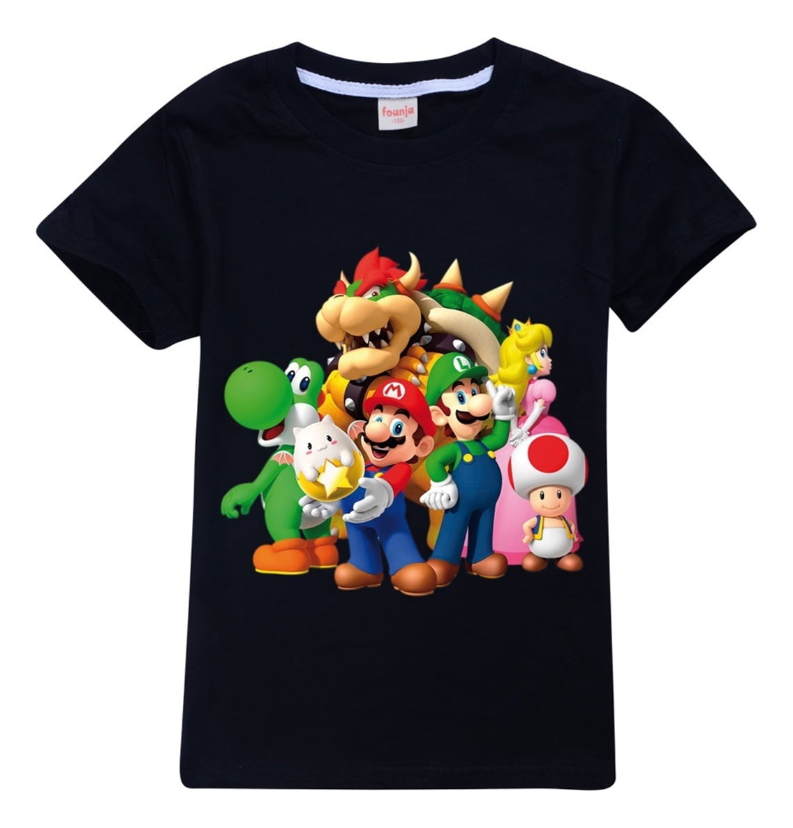 Super Mario Bros Kids Tee Tshirt Mario Luigi Bowser Wario Waluigi ...