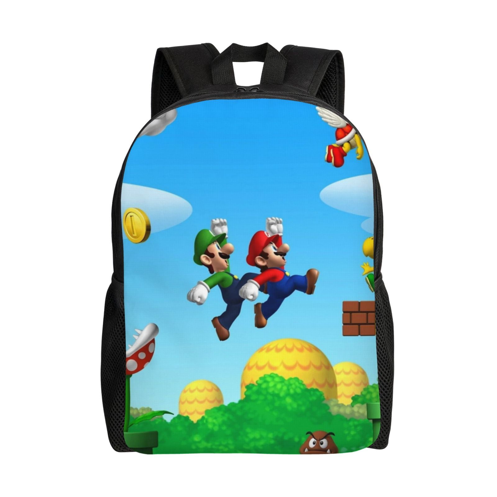 Super Mario Bros Luigi Backpack Laptop School Bag Student Satchel ...