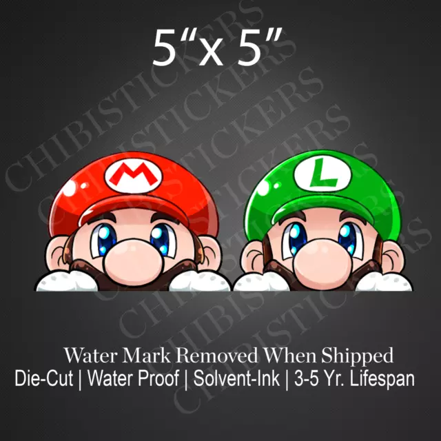 Super Mario Bros Luigi Daisy Super Mario Vinyl Sticker Waterproof Vinyl Sticker Phone Decal ...