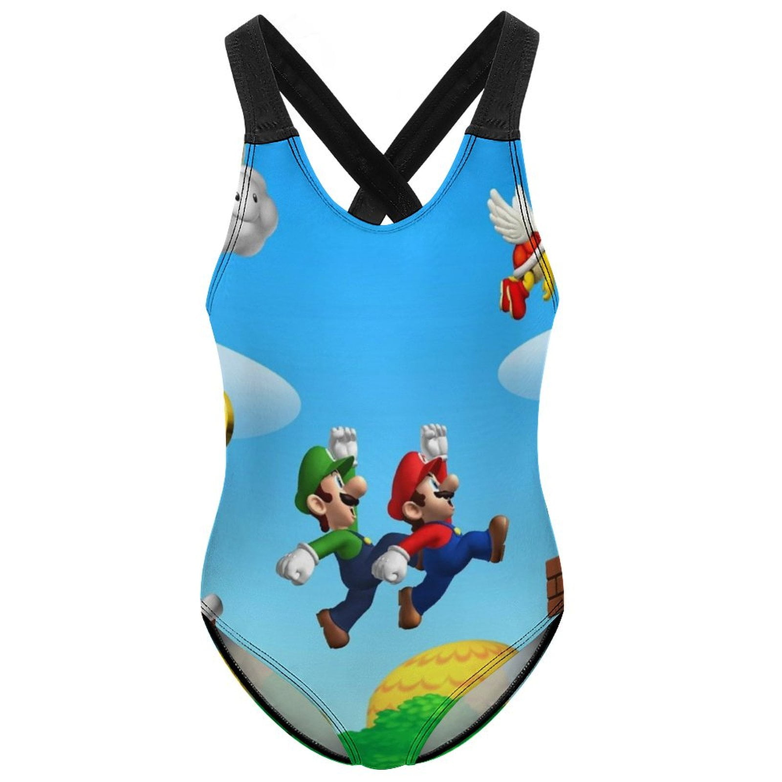 Super Mario Bros Luigi Girl's One-piece Swimsuit Summer Children's ...