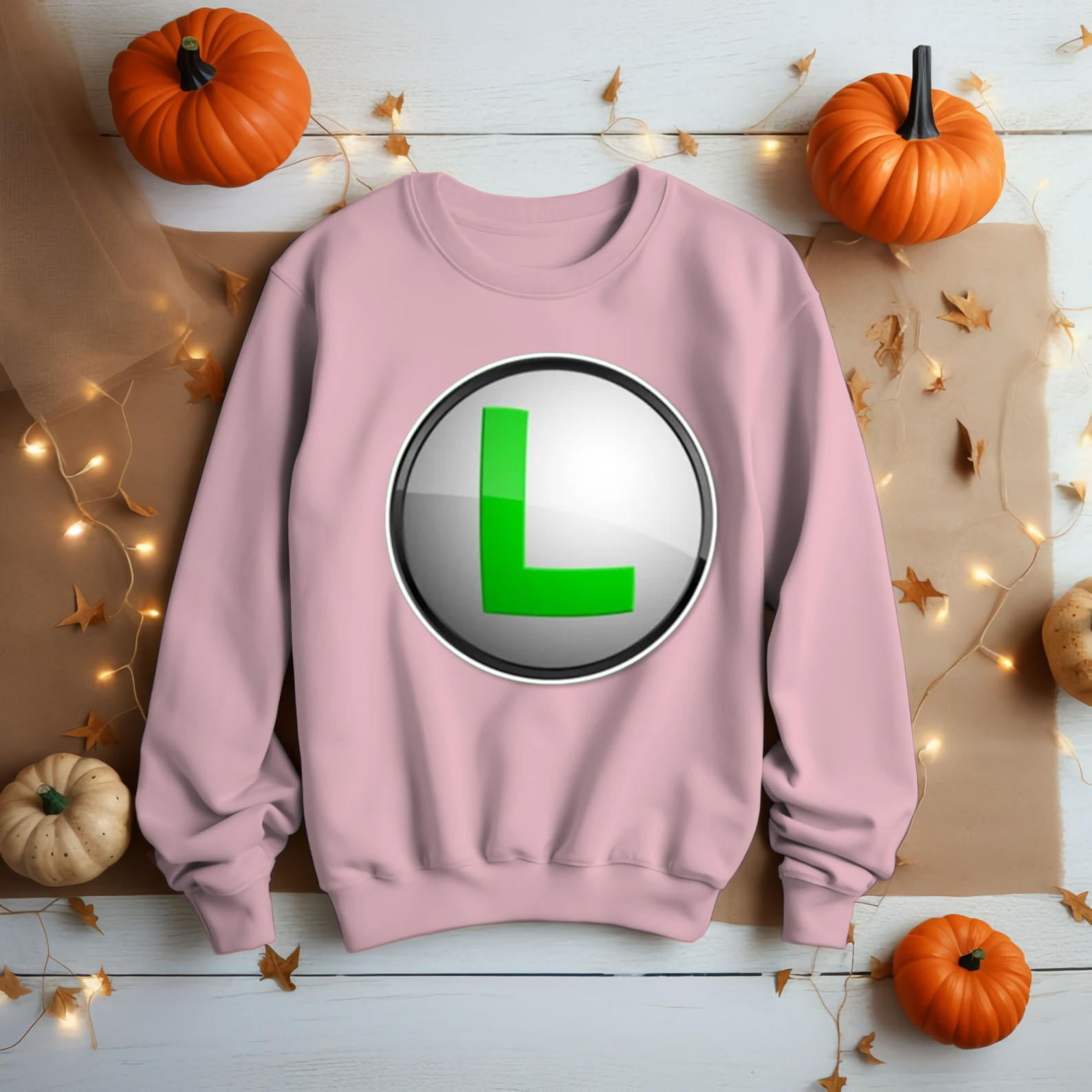 Super Mario Bros Luigi Logo sweat shirt- New - Walmart.com
