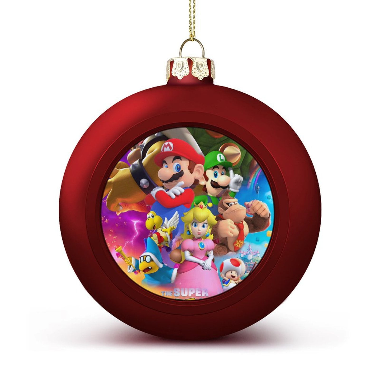 Super Mario Bros Luigi Movie Christmas Balls Decor Sparkling Christmas ...