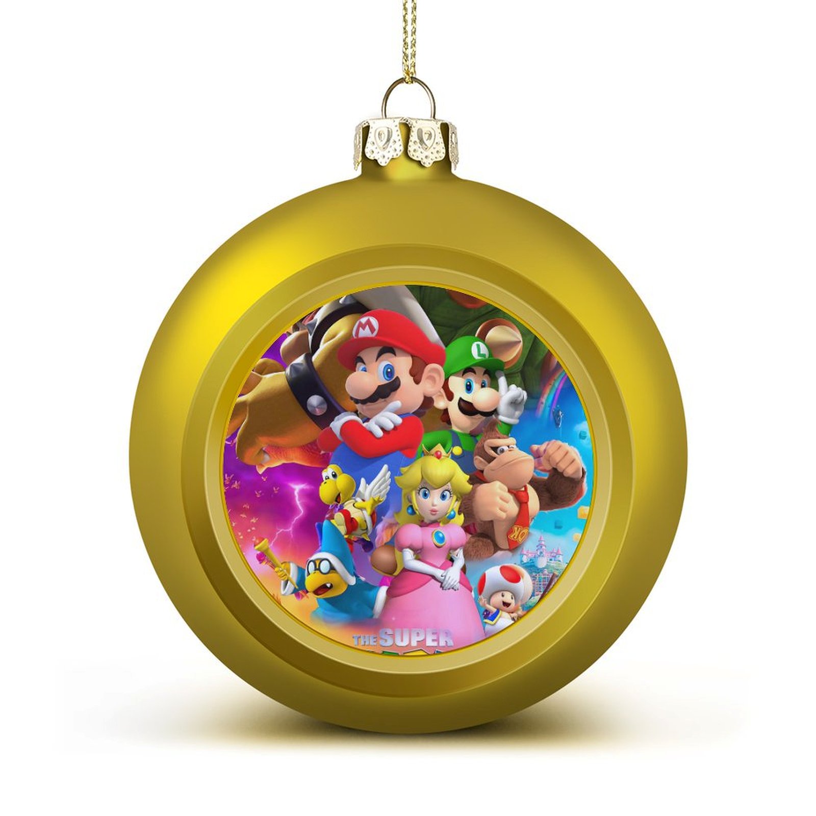 Super Mario Bros Luigi Movie Christmas Balls Decor Sparkling Christmas ...