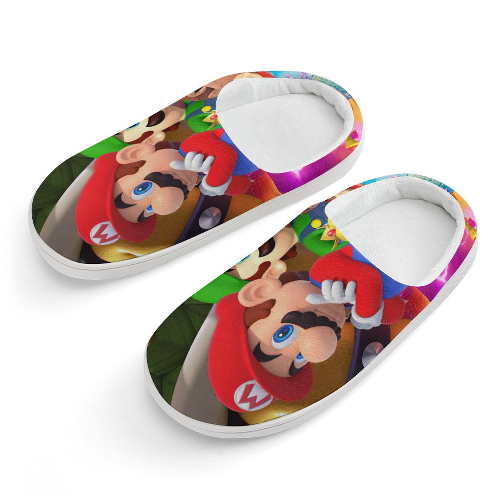 Super Mario Bros Luigi Movie Cotton Slippers For Kids Winter Warm Soft ...