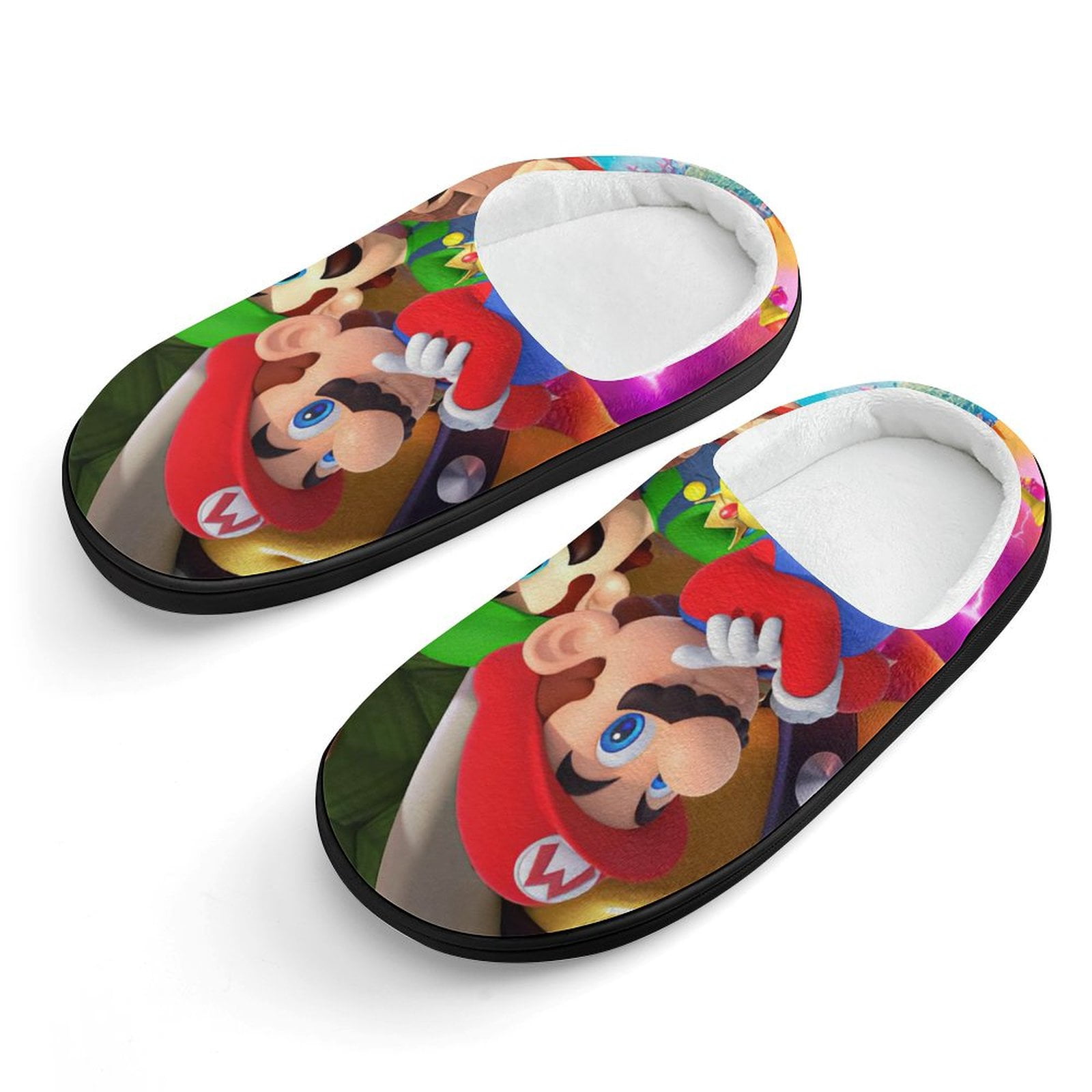 Super Mario Bros Luigi Movie Cotton Slippers For Kids Winter Warm Soft ...