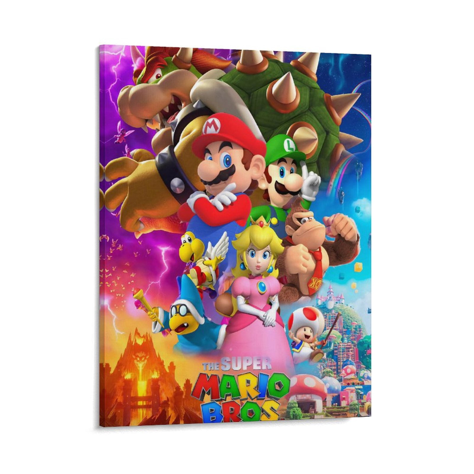 Super Mario Bros Luigi Movie Decorative Painting Canvas Wall Poster Art ...