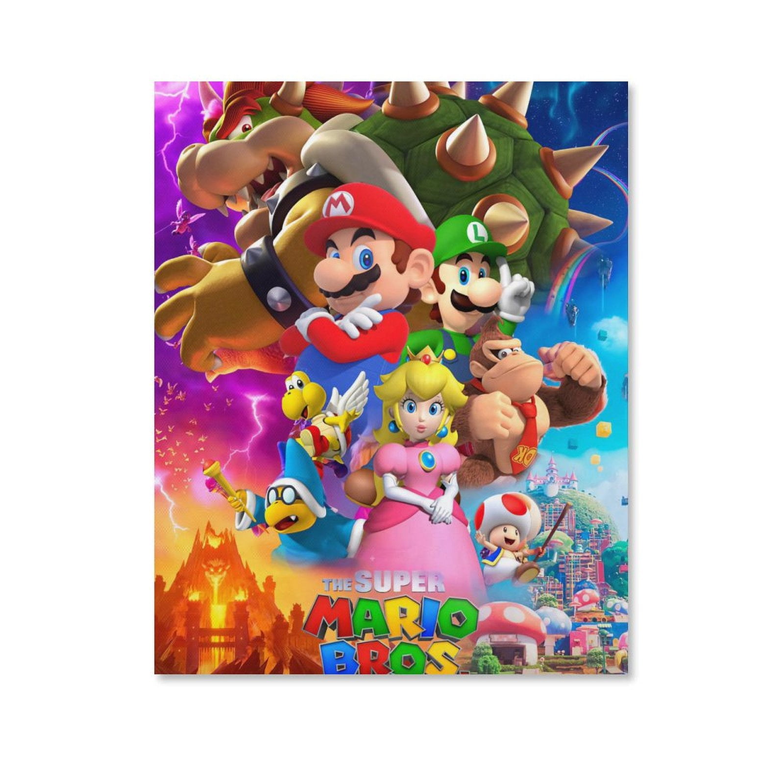 Super Mario Bros Luigi Movie Decorative Painting Canvas Wall Poster Art ...